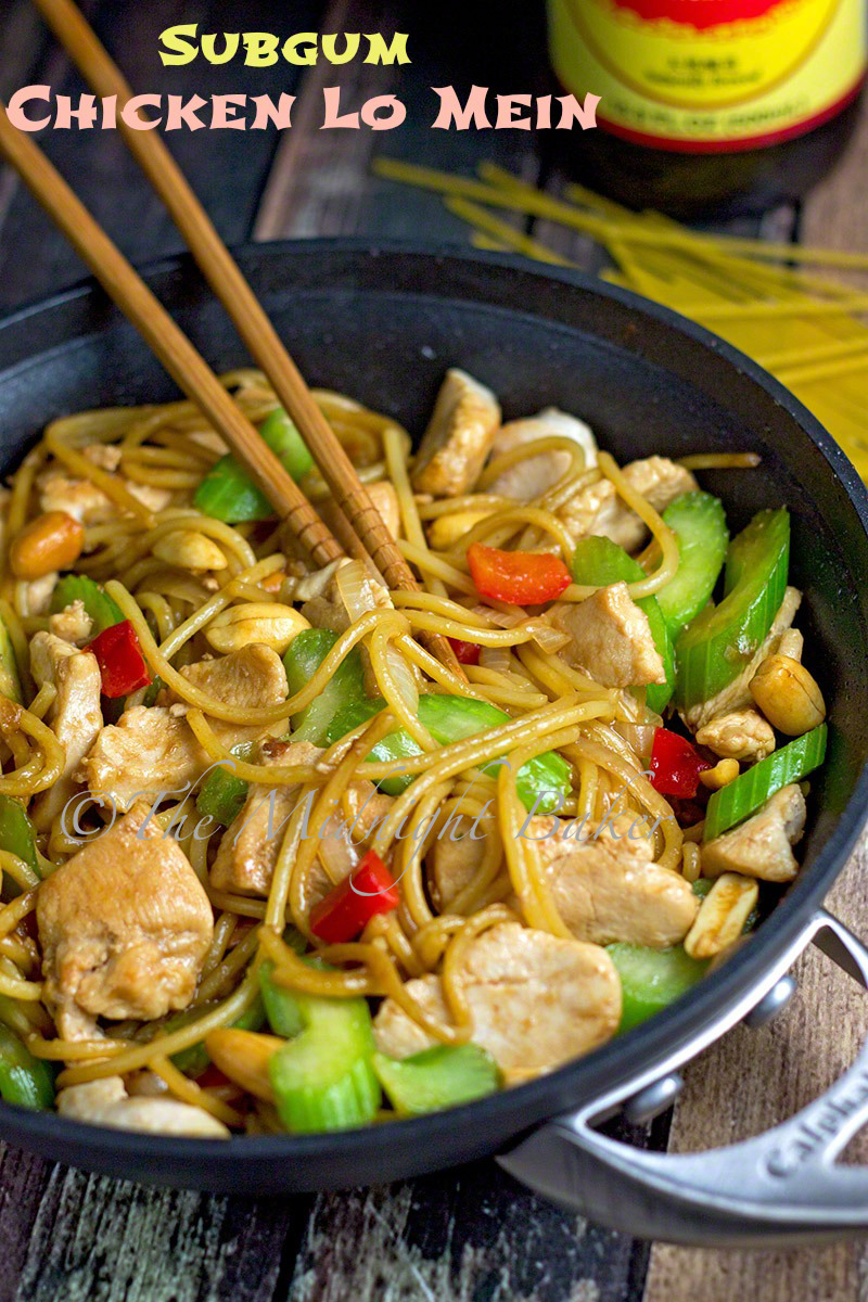 Subgum Chicken Lo Mein - The Midnight Baker