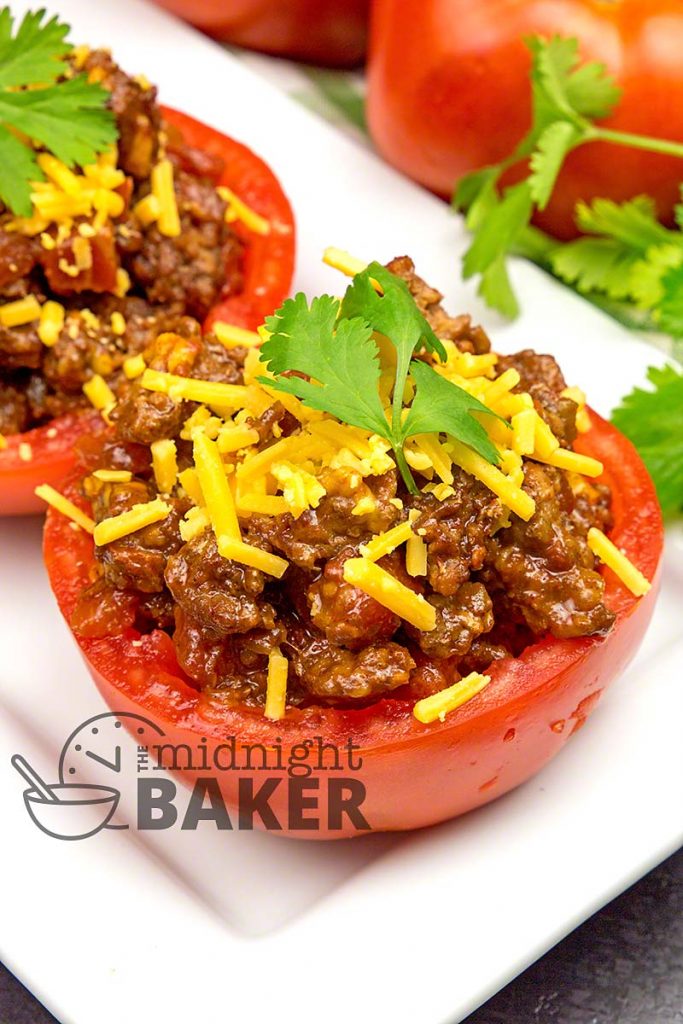 Taco Stuffed Tomatoes - The Midnight Baker - End-Of-Season Tomatoes