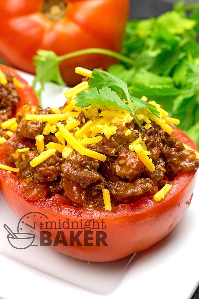 Taco Stuffed Tomatoes - The Midnight Baker - End-Of-Season Tomatoes